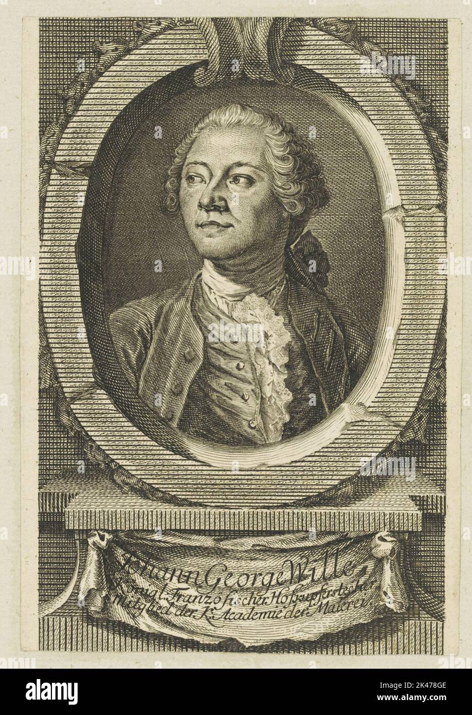 Portrait of Johann George Wille Stock Photo - Alamy