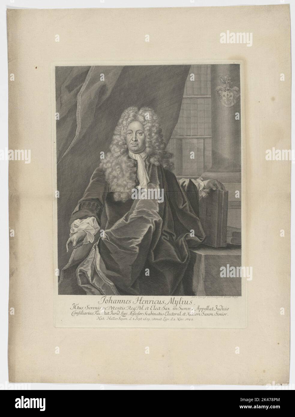 Portrait of John Henricus Mylius Stock Photo - Alamy