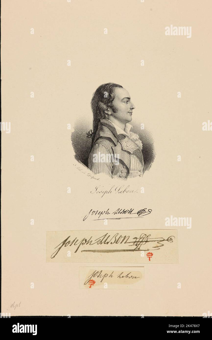 Portrait of Joseph Lebon Stock Photo - Alamy