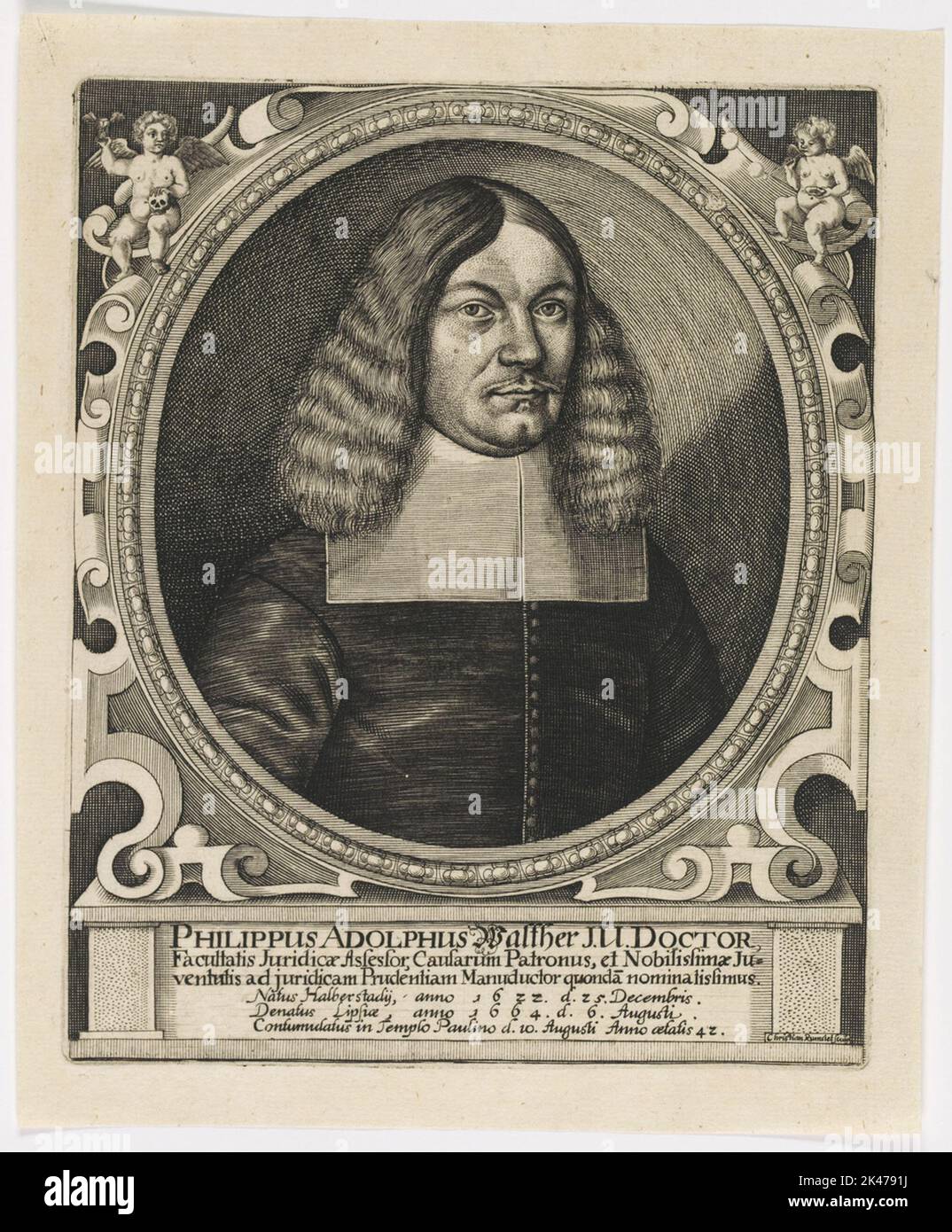 Portrait of Philippus Adolphus Walther Stock Photo - Alamy