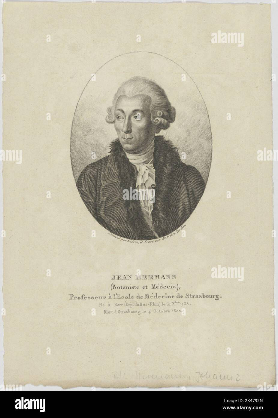 Portrait of Jean Hermann Stock Photo - Alamy