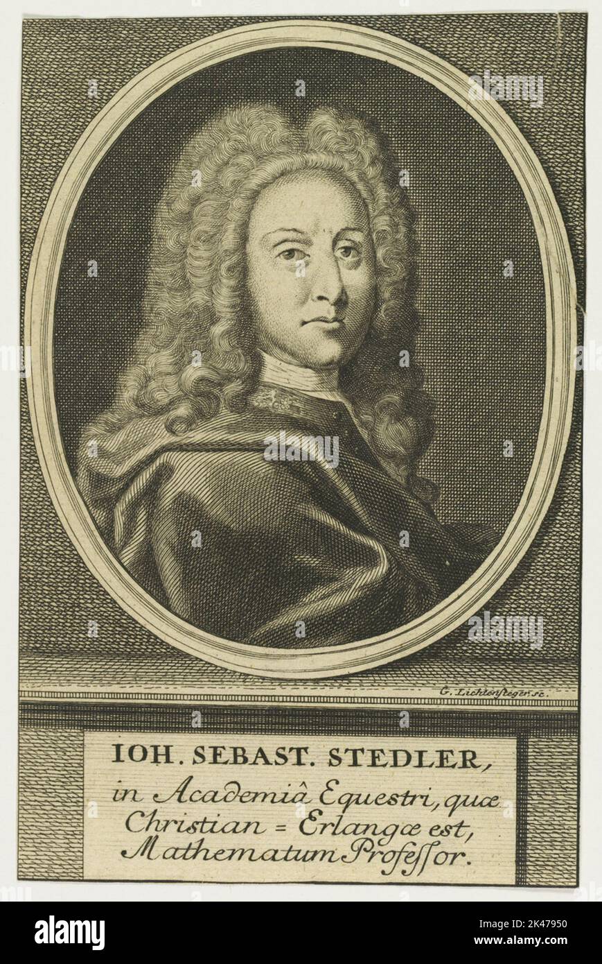 Portrait of IOH. Sebast. Stedler Stock Photo - Alamy