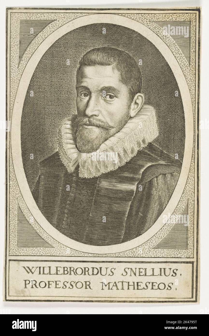 Portrait of Willebrodus Snellius Stock Photo - Alamy