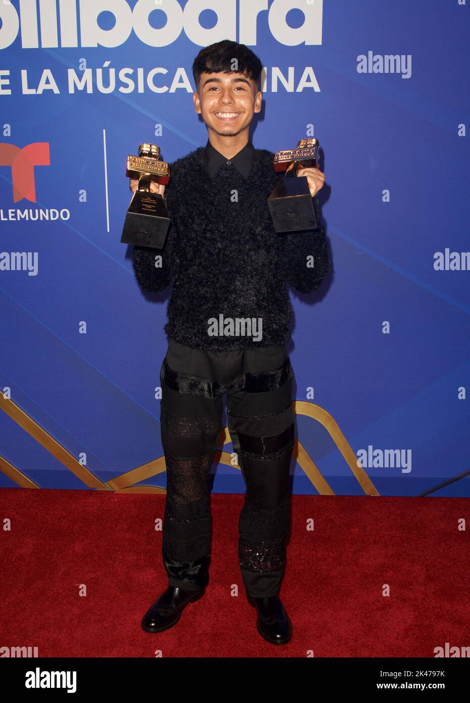 PREMIOS BILLBOARD DE LA MÚSICA LATINA 2022 -- Backstage -- Pictured: Ivan Cornejo, backstage at ...