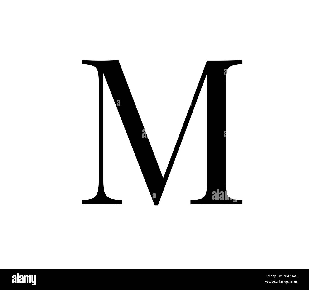 Letter m decoration logo Black and White Stock Photos & Images - Alamy