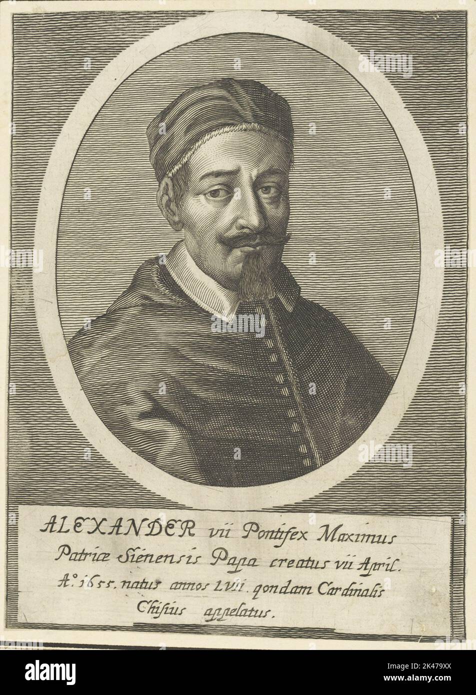 Portrait of Alexander VII., Pontifex Maximus Stock Photo - Alamy