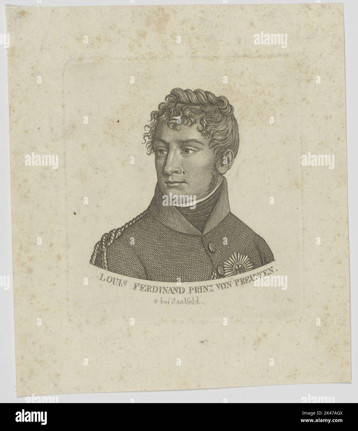Portrait of the Louis Ferdinand Prince of Preussen Stock Photo - Alamy