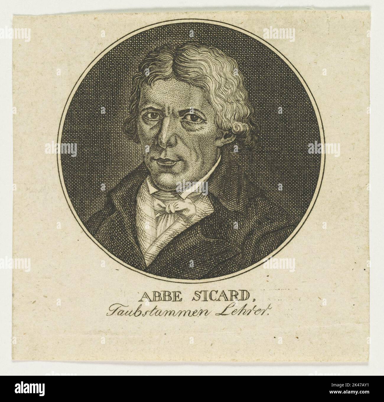 Portrait of the Abbe Sicard Stock Photo - Alamy