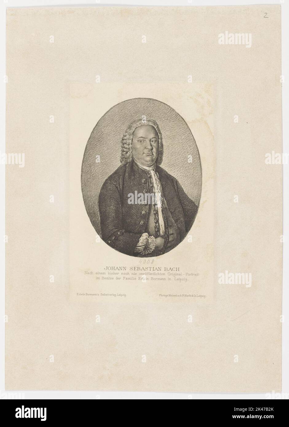 Portrait of Johann Sebastian Bach Stock Photo - Alamy