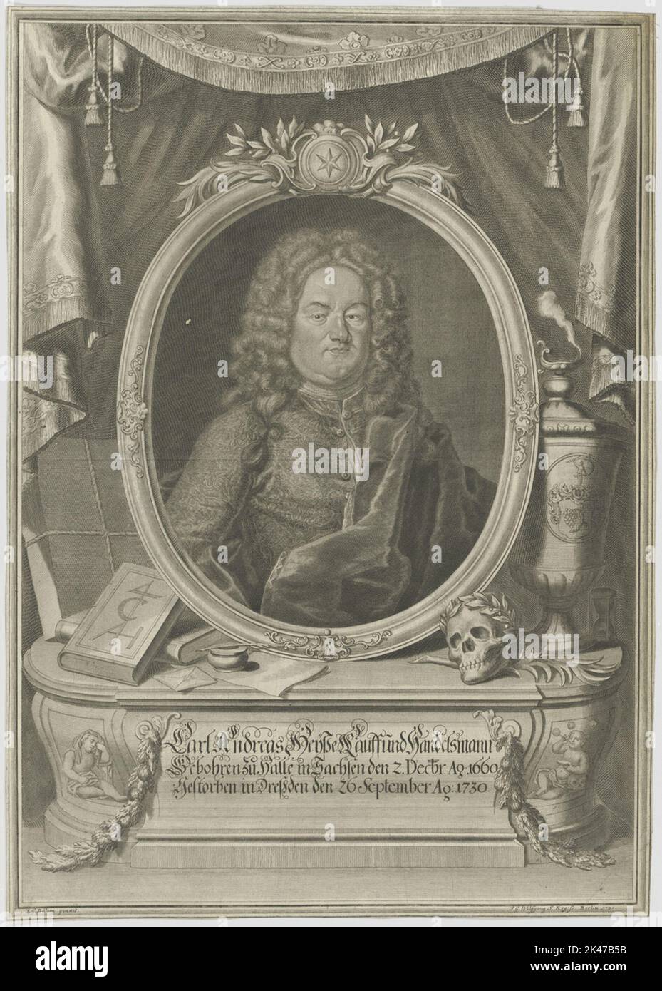 Portrait of Carl Andreas Heyße Stock Photo - Alamy