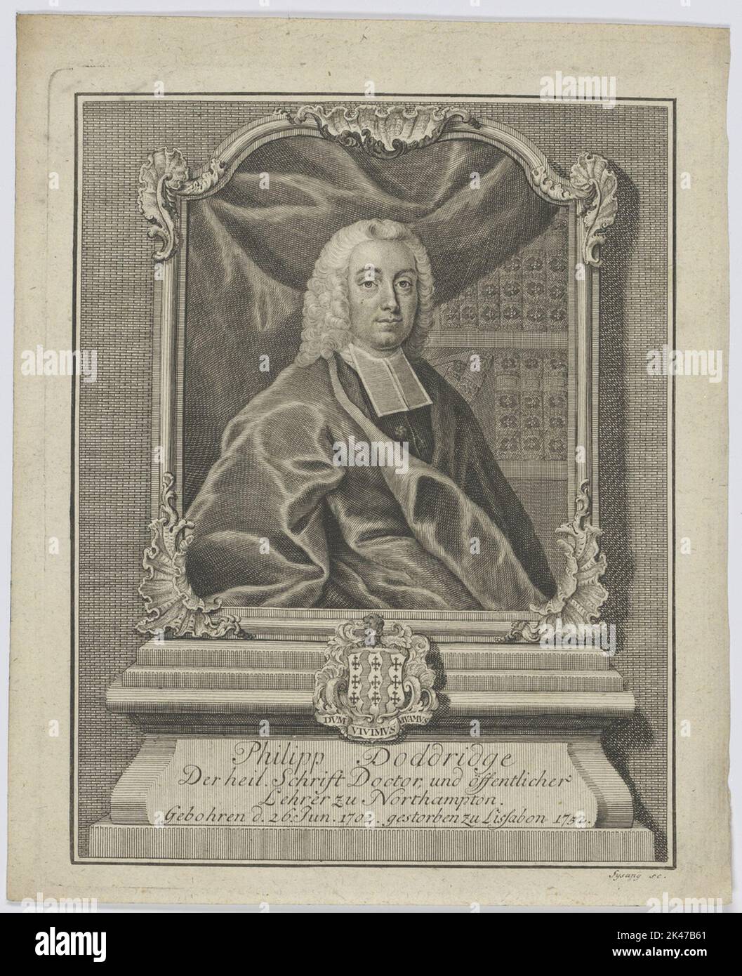 Portrait of Philipp Doddridge Stock Photo - Alamy