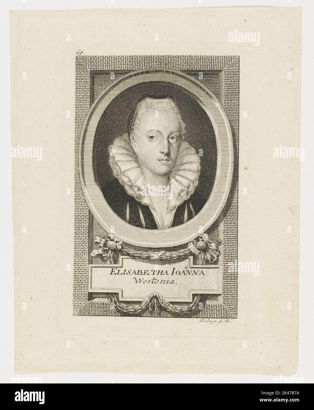 Portrait of the Elisabetha Ioanna Westonia Stock Photo - Alamy