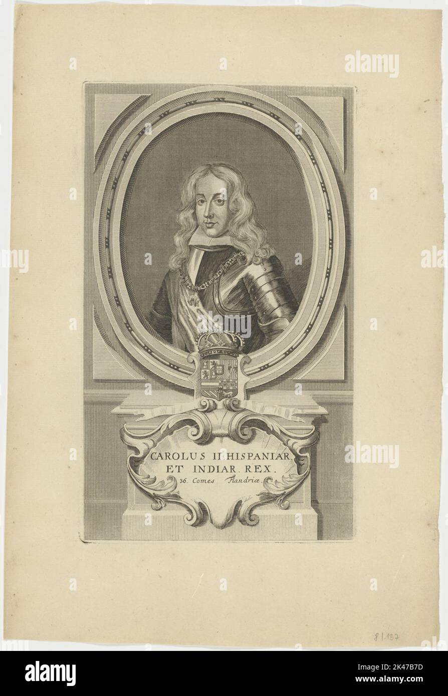 Portrait of Carolus II Stock Photo - Alamy