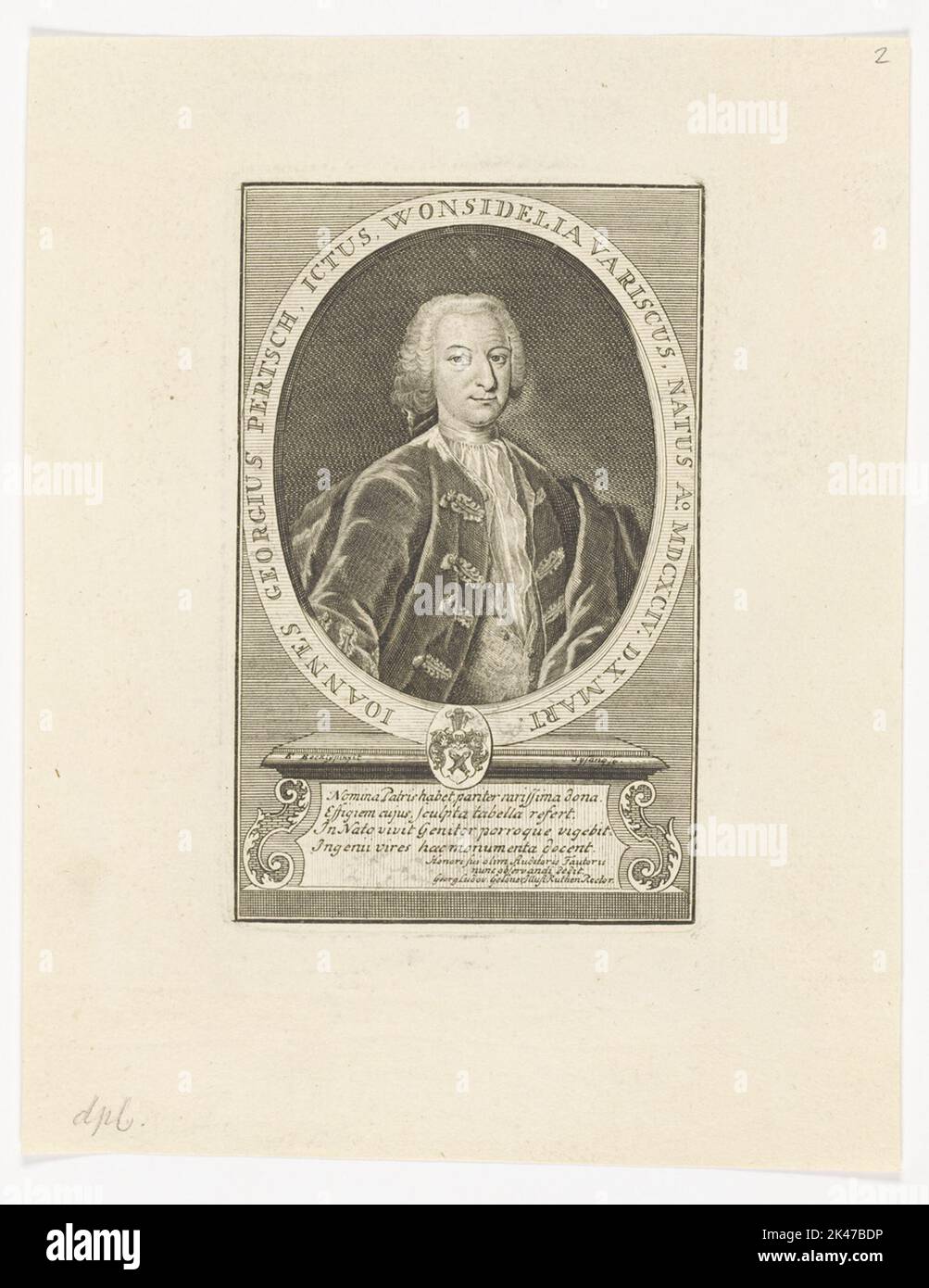 Bildnis des John George Pertsch Stock Photo - Alamy