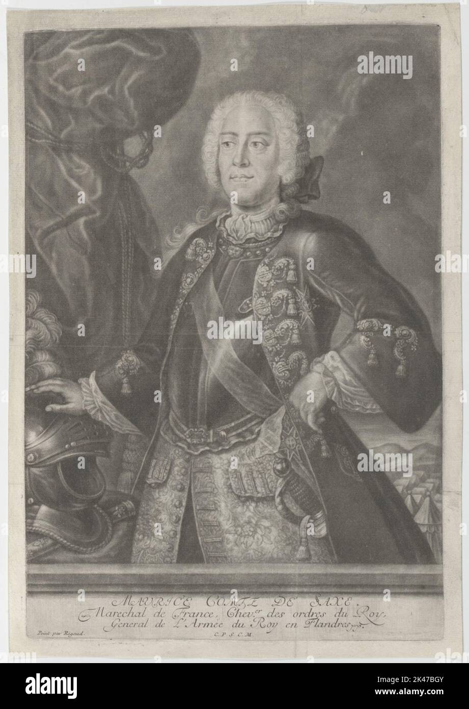 Portrait of the Maurice de Saxe Stock Photo - Alamy