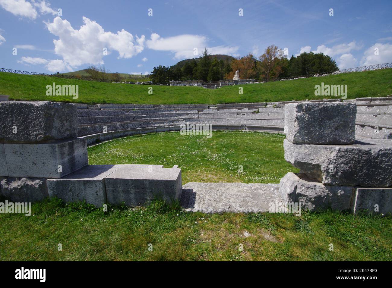 Stone blocks symbolizing the mighty walls of the archaeological site ...
