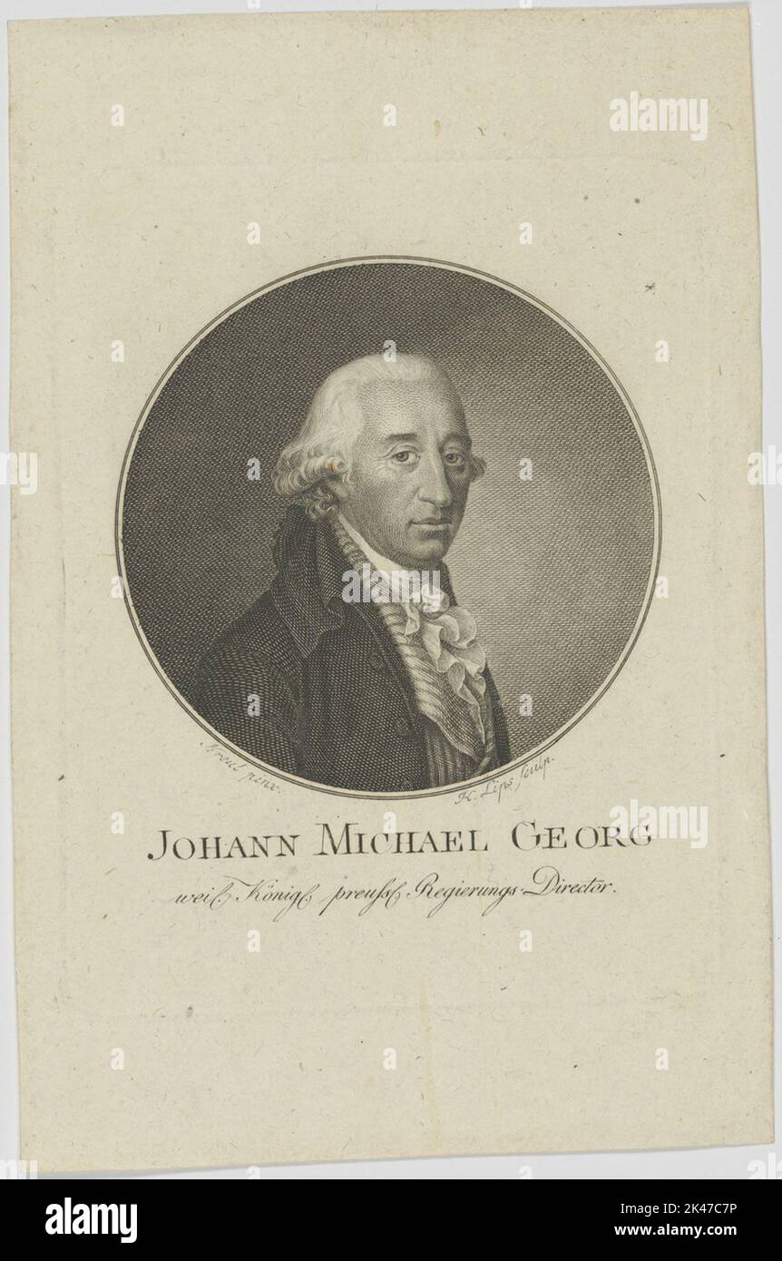 Portrait of Johann Michael Georg Stock Photo - Alamy
