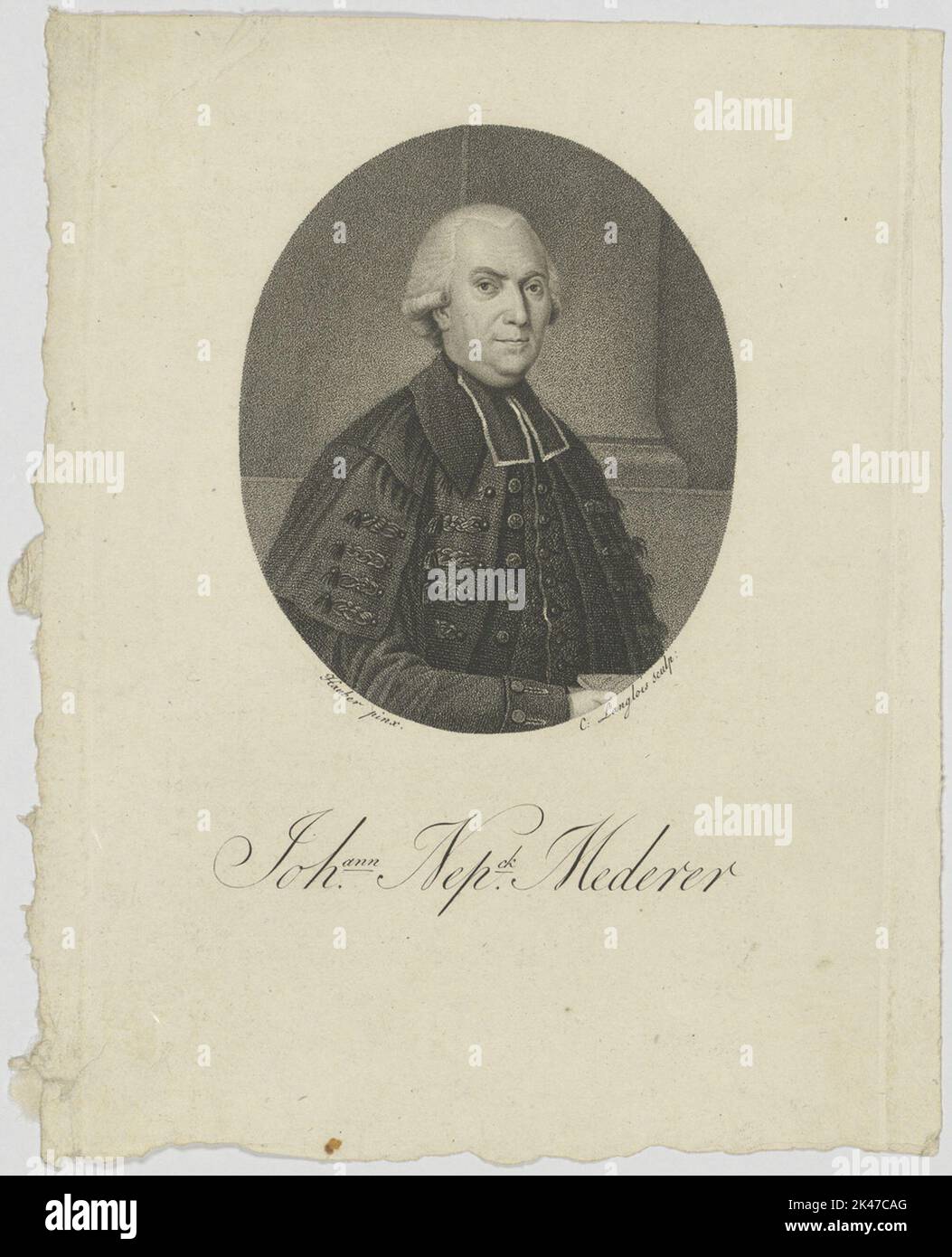 Portrait of Johann Nep. Mederer Stock Photo - Alamy