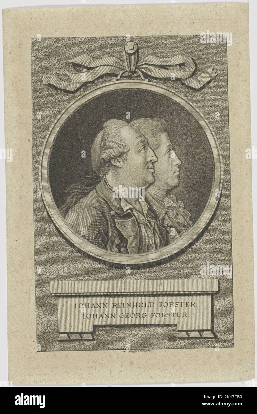 Portrait of Iohann Reinhold Forster and Iohann Georg Forster Stock ...
