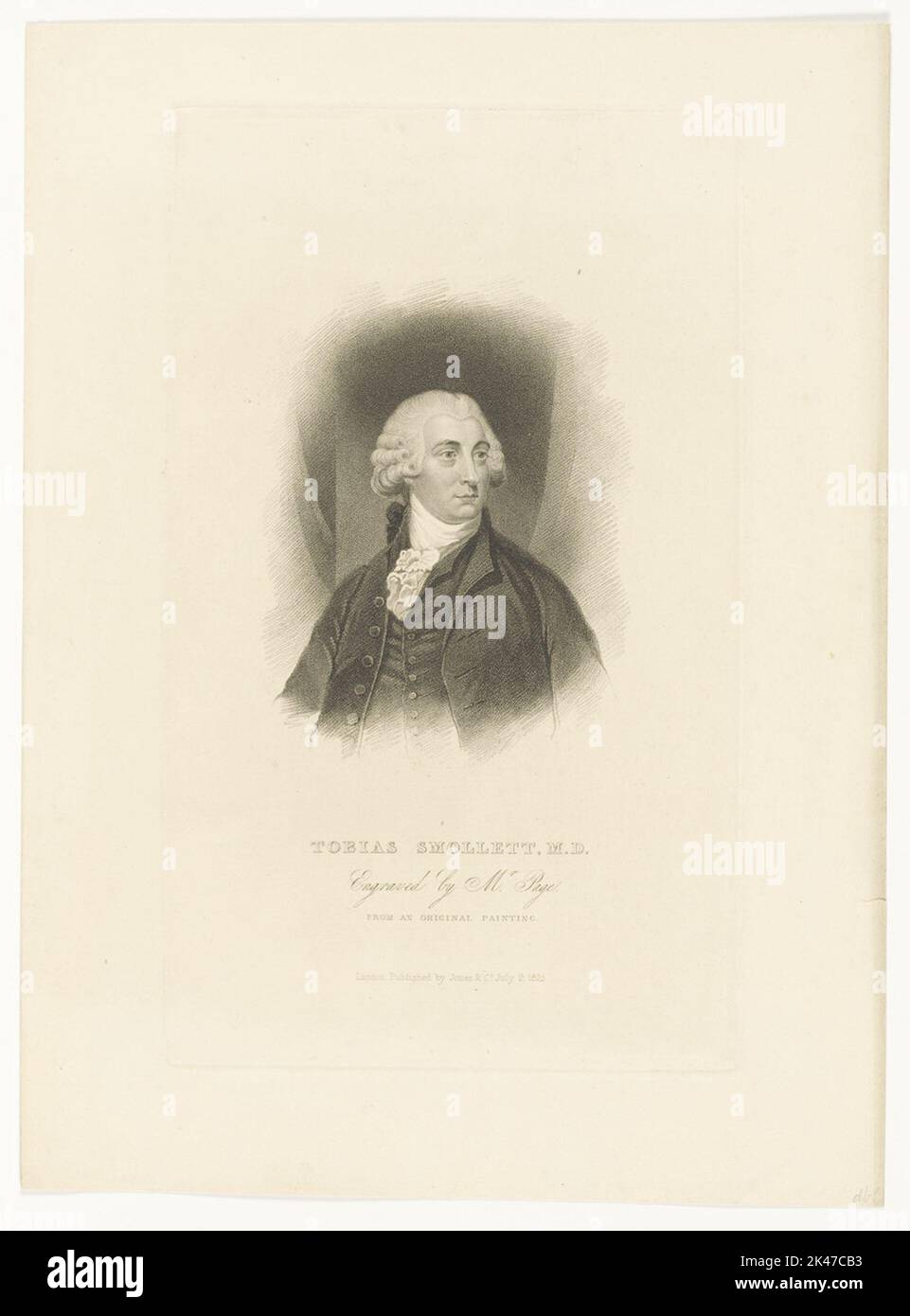 Portrait of Tobias Smollett Stock Photo - Alamy