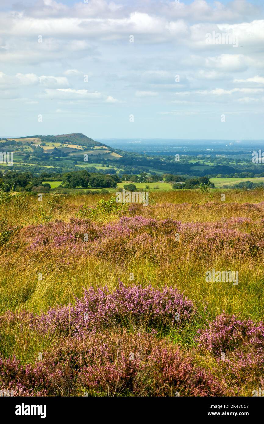Gun Hill, Gun Moor in the Stafordshire moorlands near Leek with cloud ...