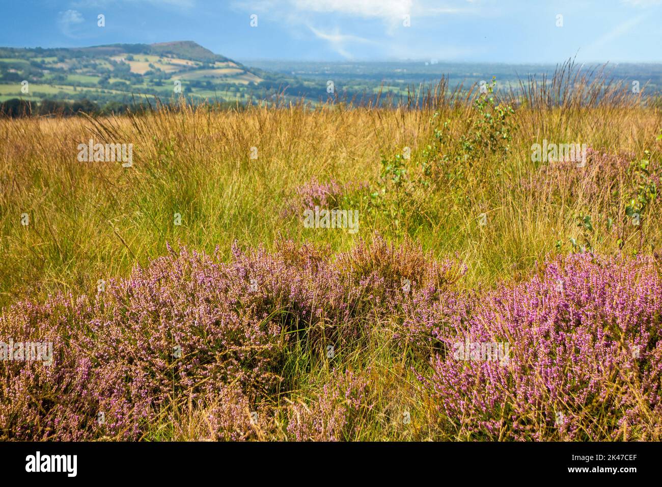 Gun Hill, Gun Moor in the Stafordshire moorlands near Leek with cloud ...