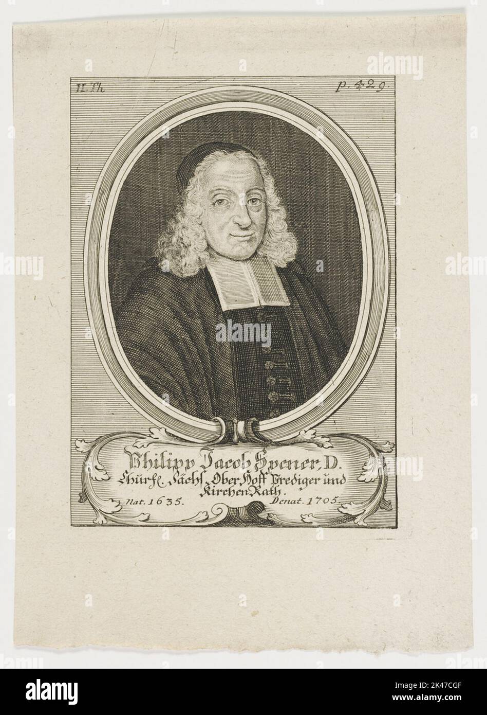 Portrait of the Philipp Jacob Spener Stock Photo - Alamy