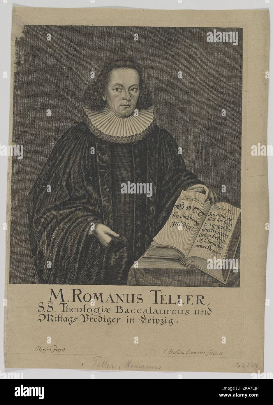 Portrait of the Romanus Teller Stock Photo - Alamy