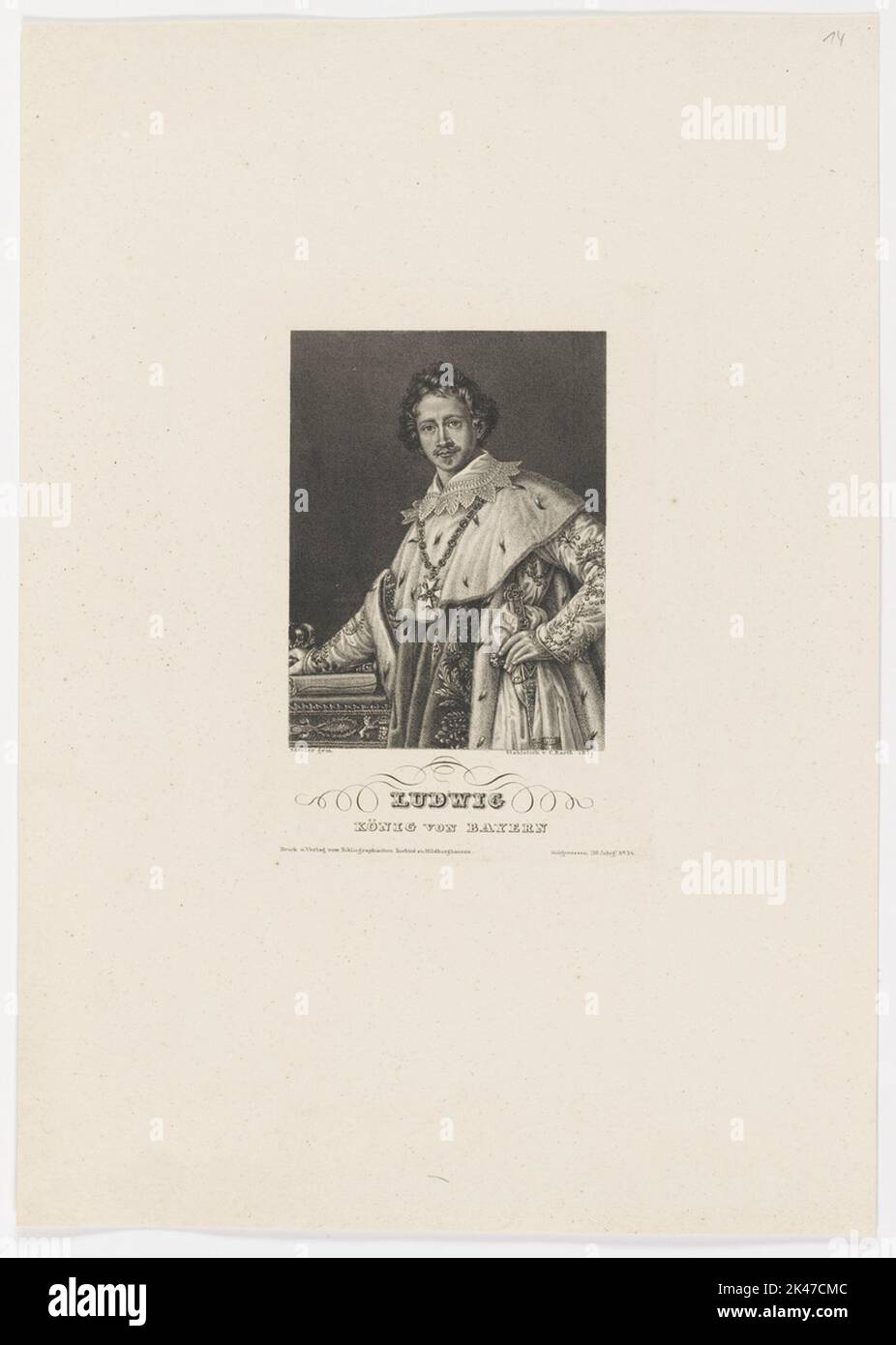 Portrait of Ludwig, King of Bavaria Stock Photo - Alamy