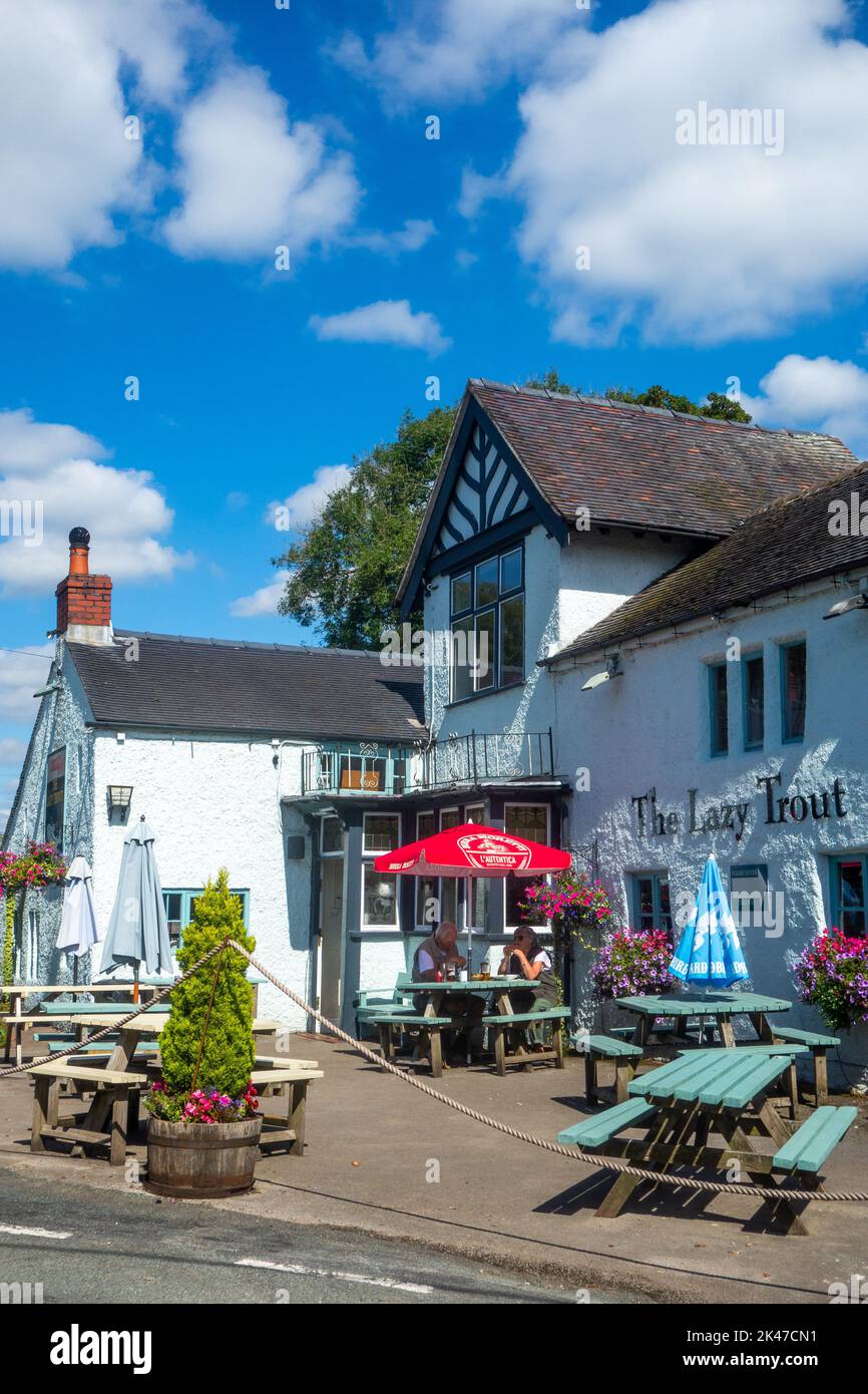 The Lazy Trout pub in the Staffordshire Moorlands village of Meerbrook ...