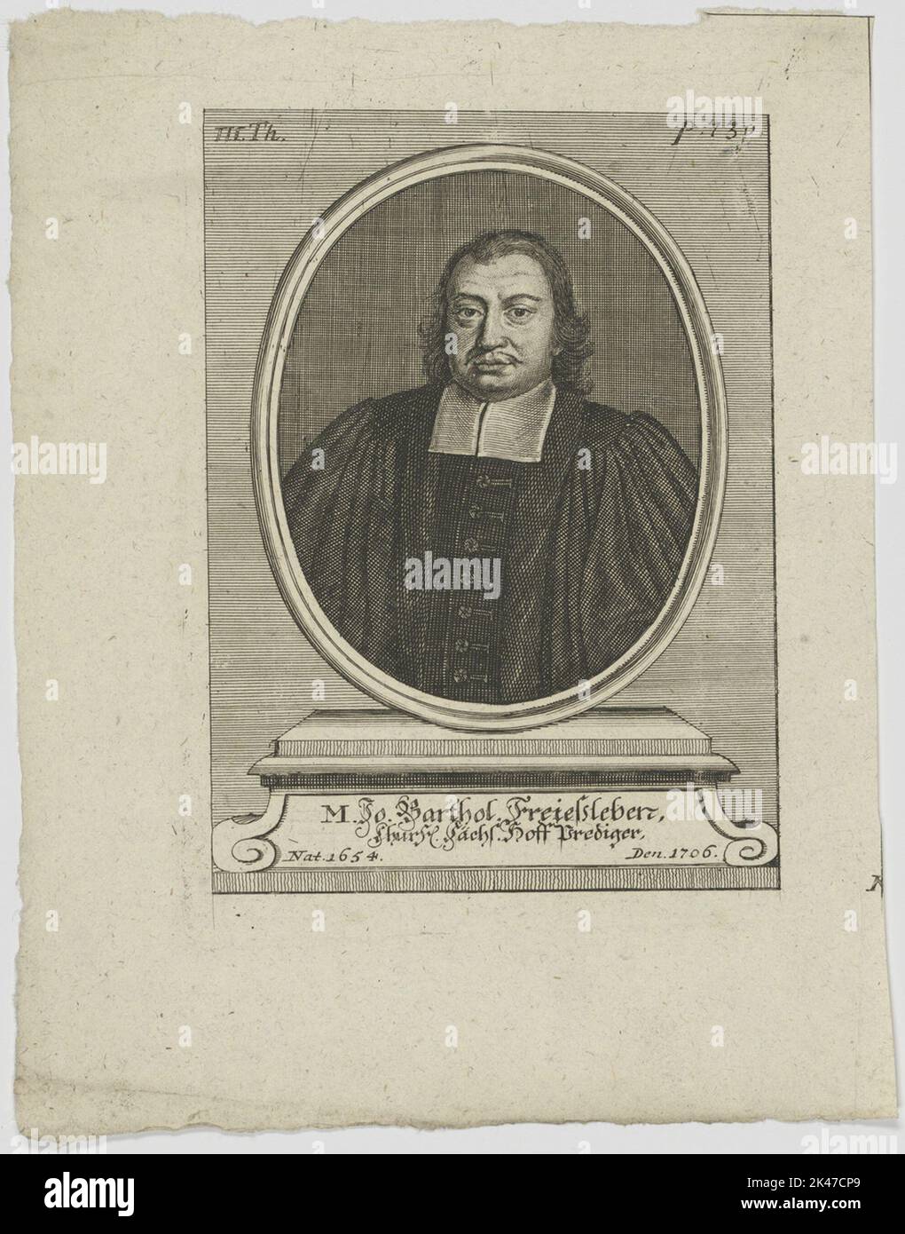 Portrait of the Jo. Barthol. Free life Stock Photo - Alamy