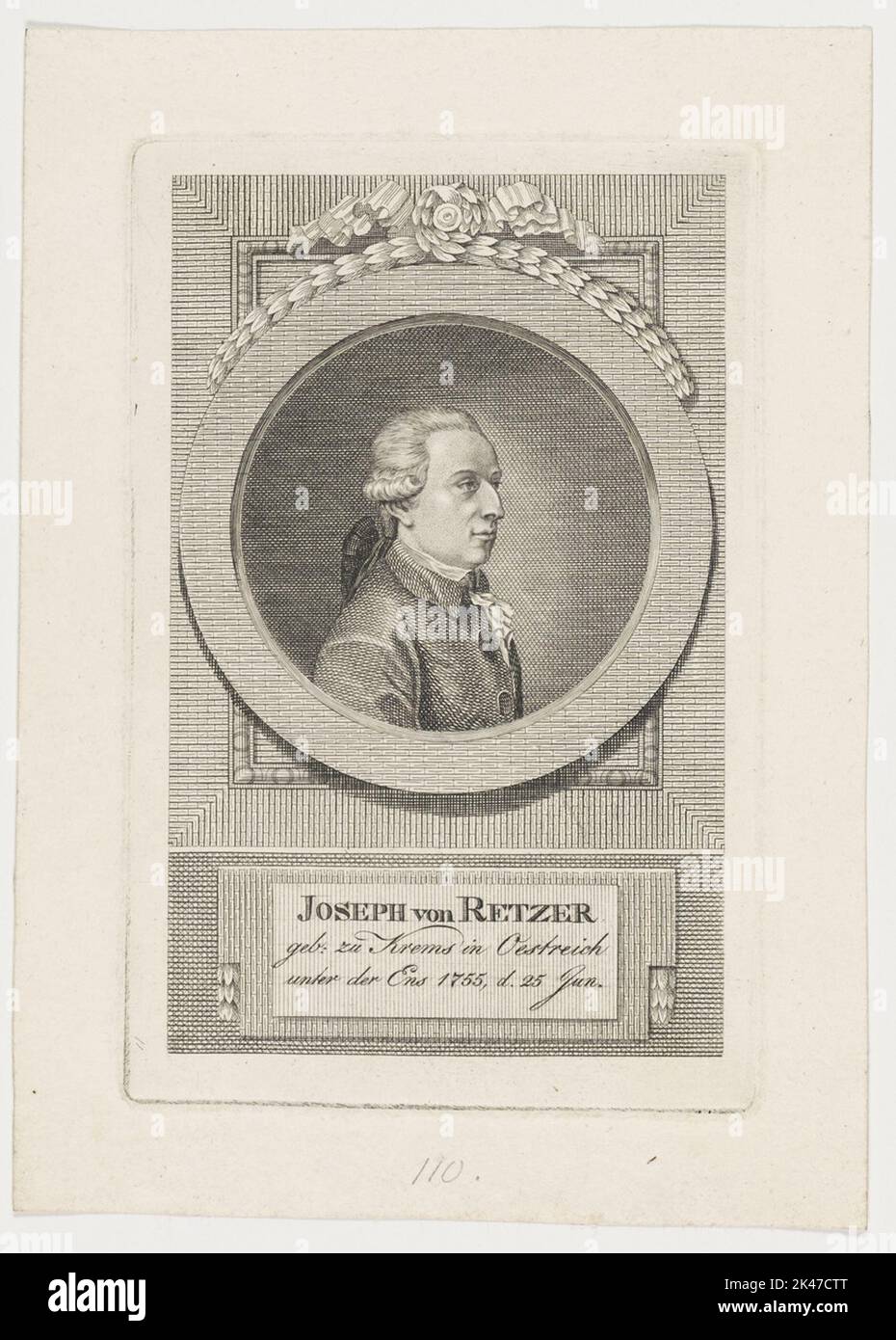 Portrait of Joseph von Retzer Stock Photo - Alamy