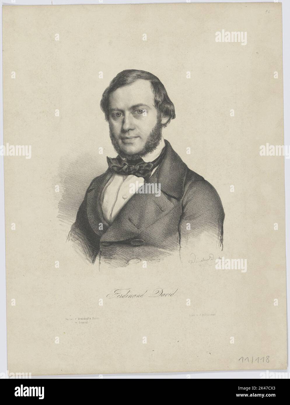 Portrait of Ferdiand David Stock Photo - Alamy
