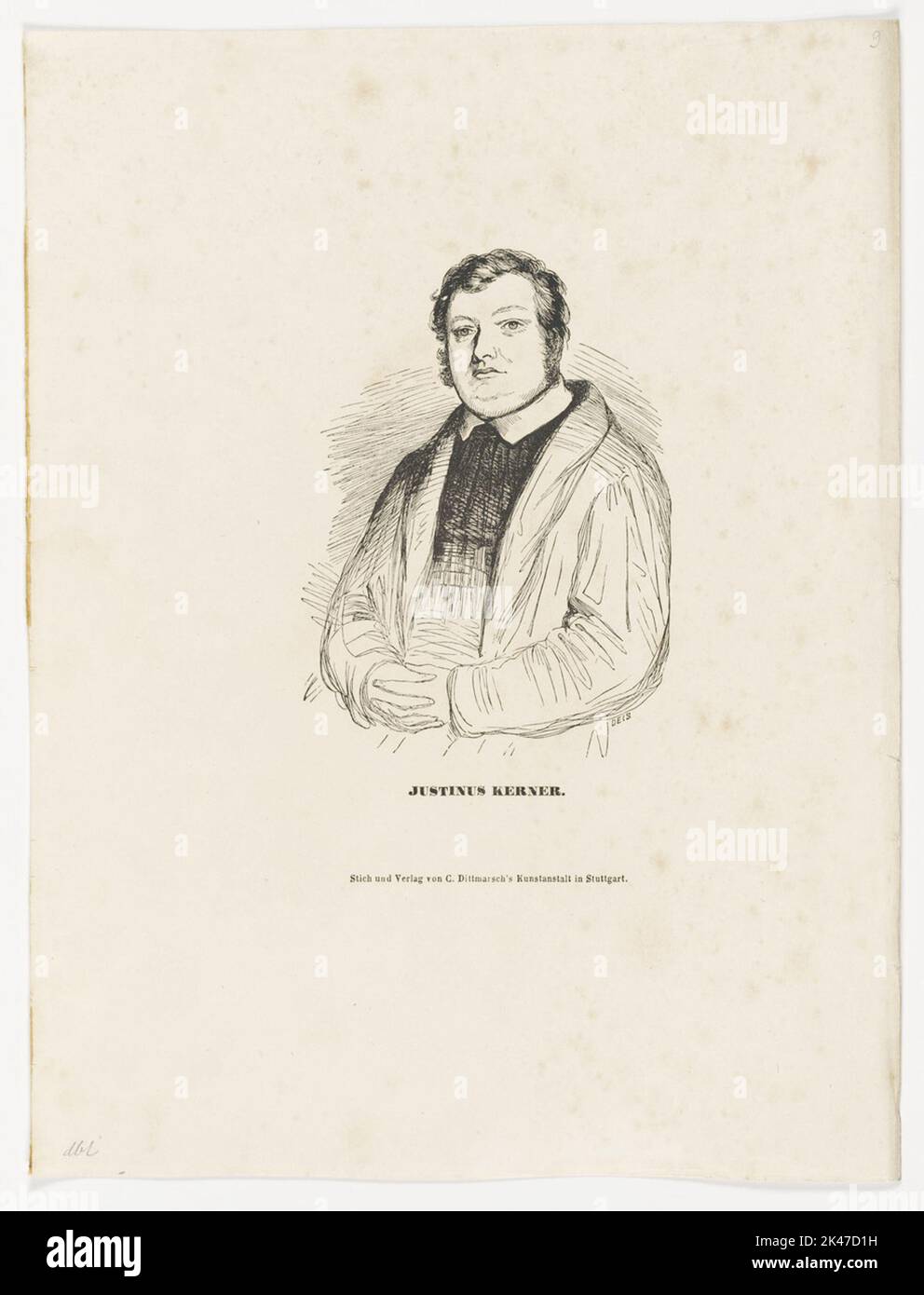 Portrait of the Justinus Kerner Stock Photo - Alamy