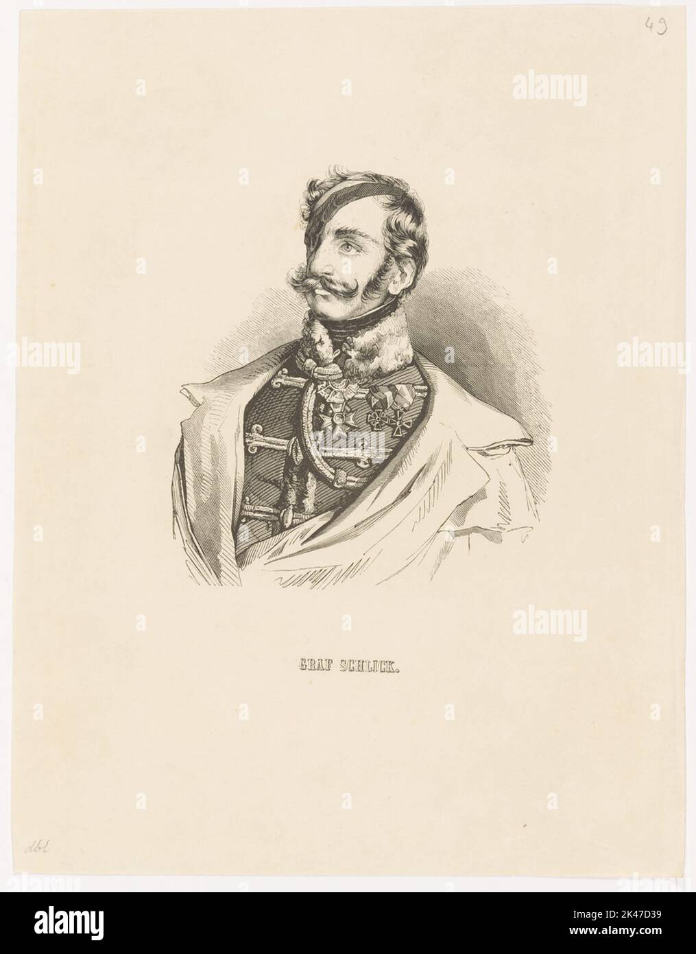 Portrait of Count Schlick Stock Photo - Alamy