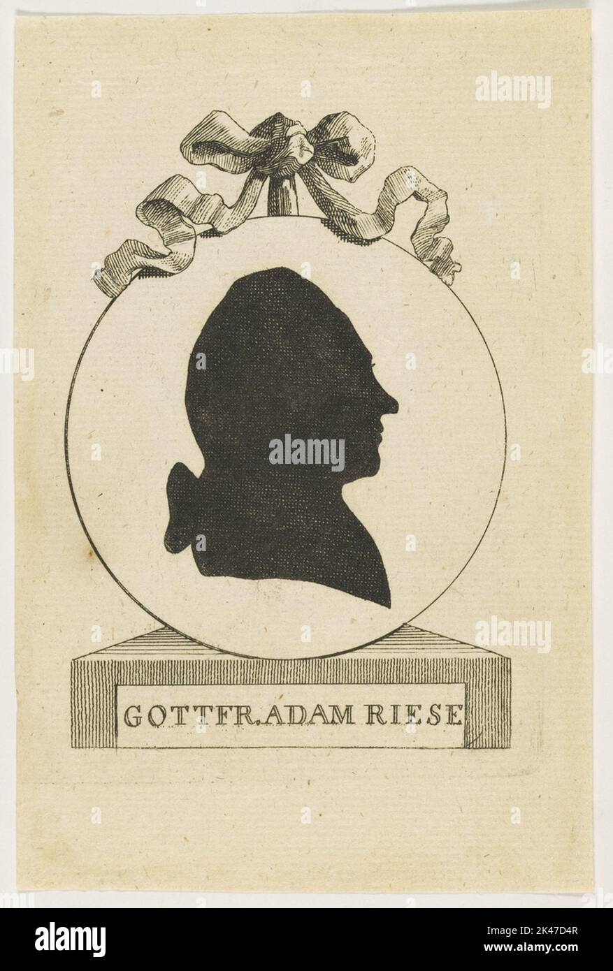 Portrait of the Gottfr. Adam Riese Stock Photo - Alamy