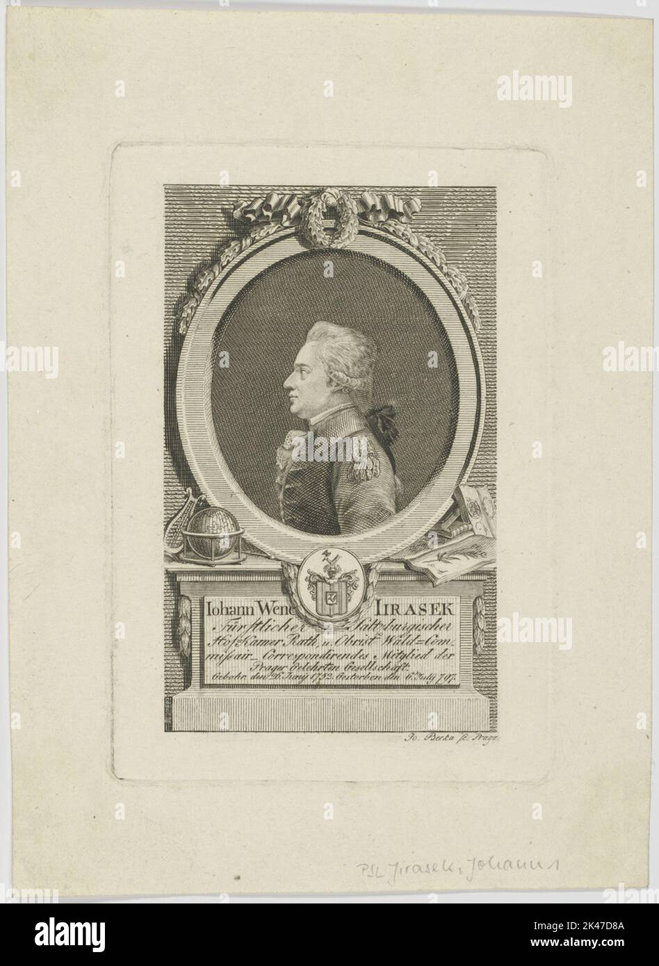 Portrait of Iohann Wene. Iirasek Stock Photo - Alamy