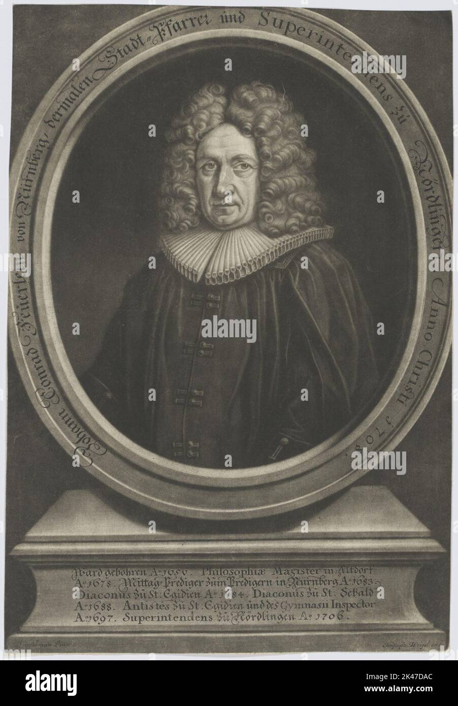 Portrait of Johann Conrad Feuerlein Stock Photo - Alamy