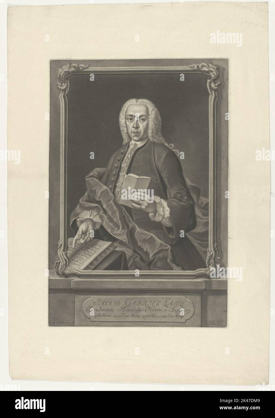 Portrait of Jacob Gabriel Laire Stock Photo - Alamy