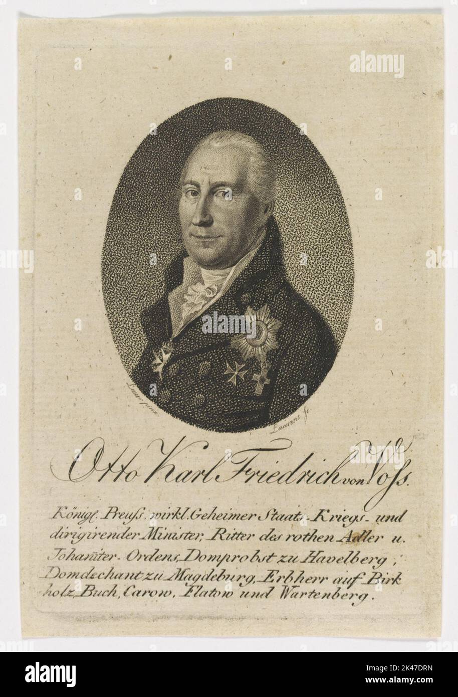 Portrait of Otto Karl Friedrich von Voss Stock Photo - Alamy