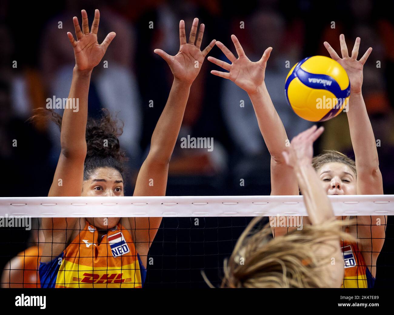 ARNHEM - Celeste Plak and Eline Timmerman (R) of the Netherlands in ...