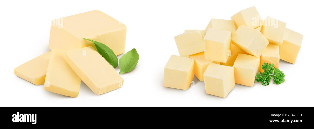 butter isolated on white background with full depth of field Stock ...