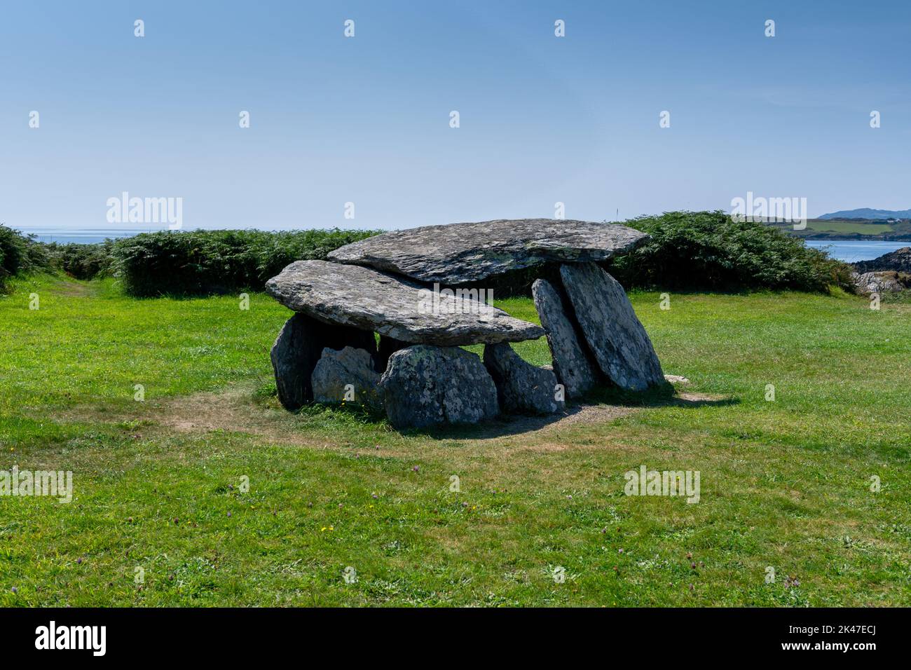 A view of the Altar Wedge Tomb dolmen in County Cork of western Ireland ...