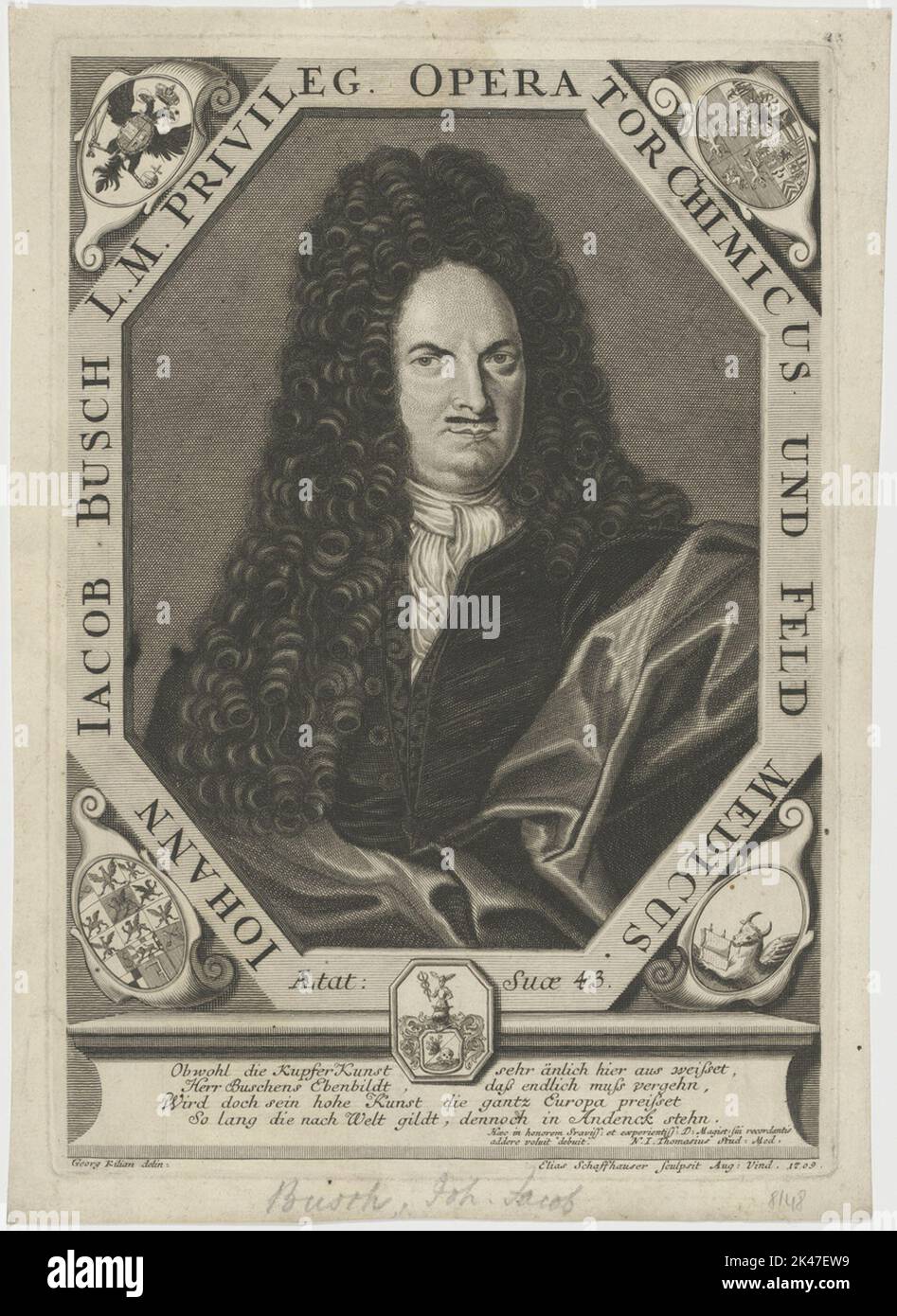 Portrait of Iohan Icob Busch Stock Photo - Alamy