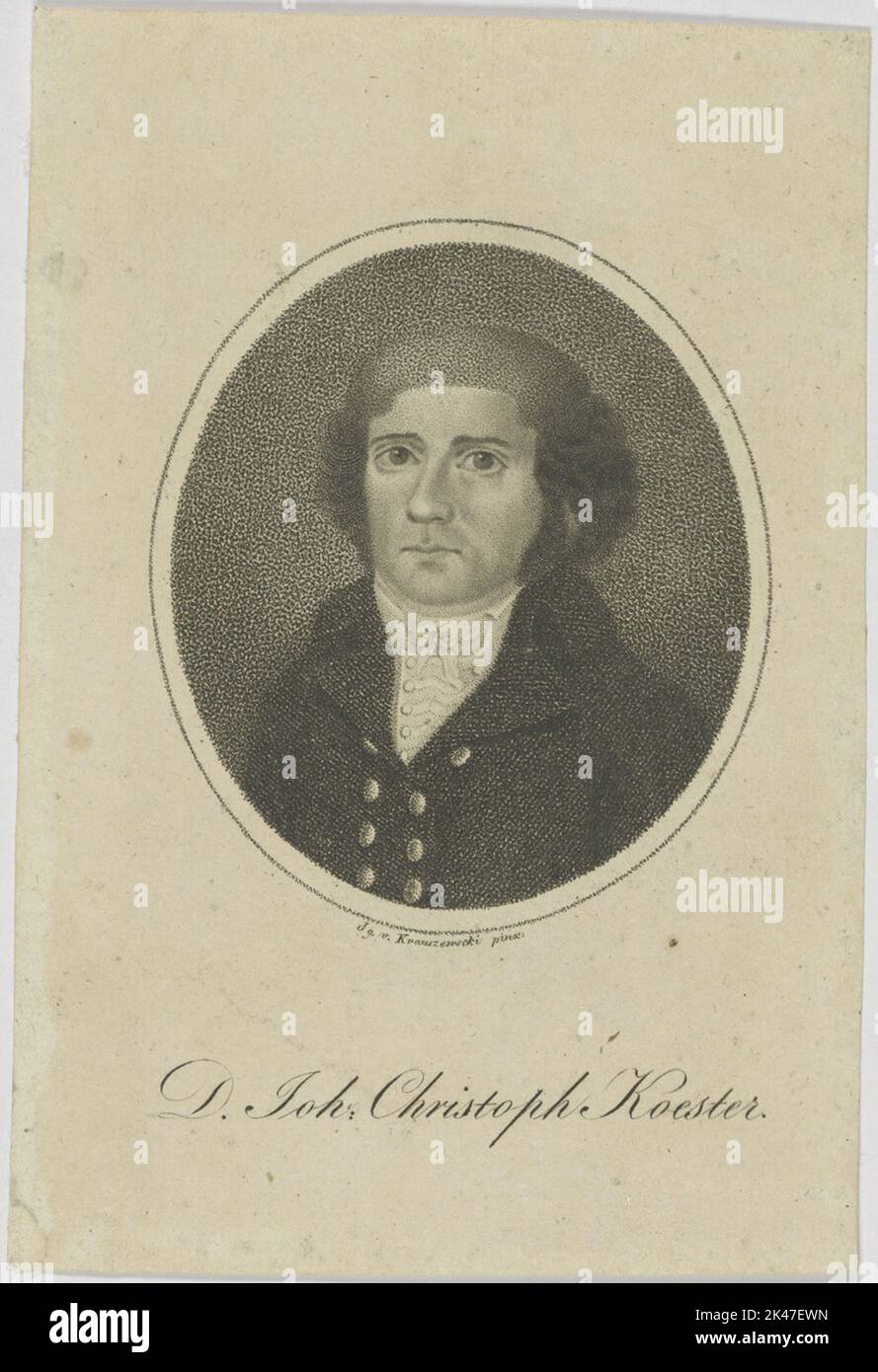 Portrait of Joh. Christoph Koester Stock Photo - Alamy