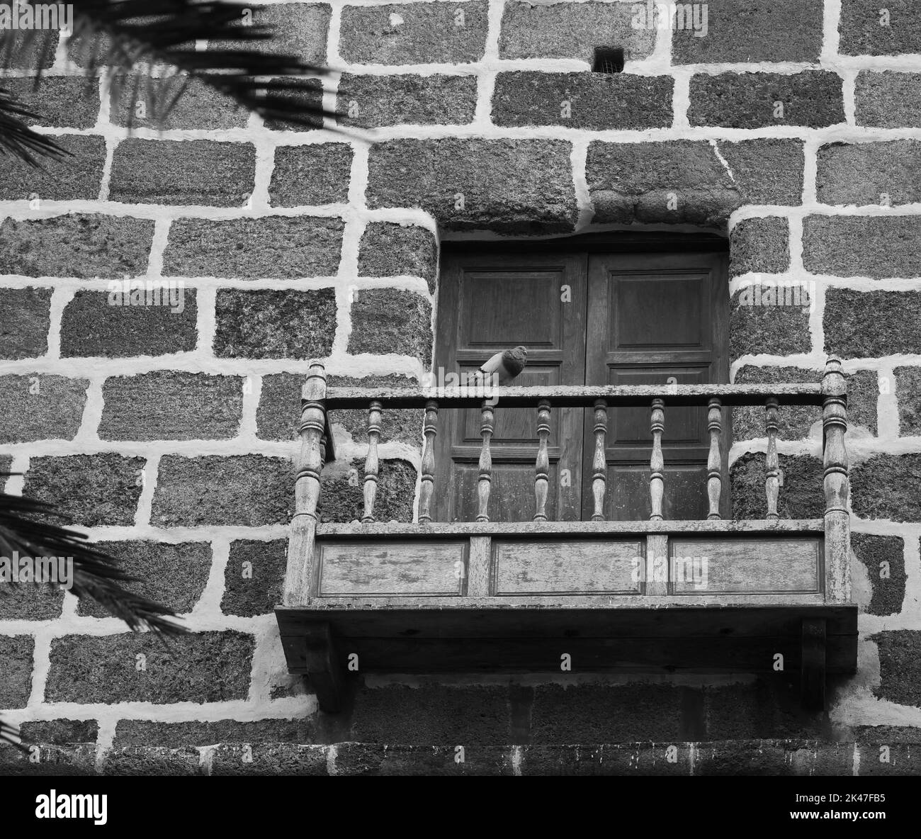 Balcony of a church made of stone Stock Photo - Alamy