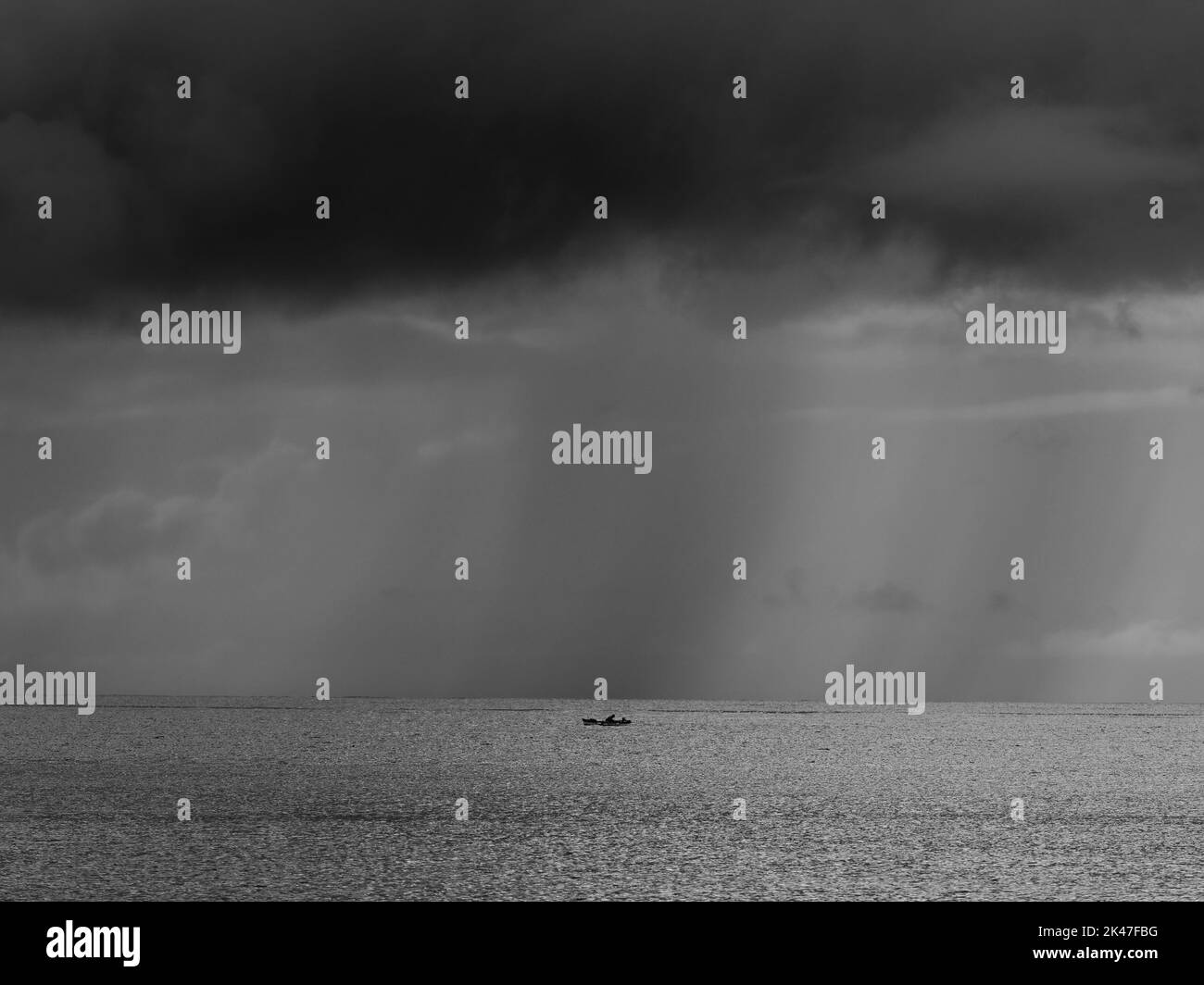 Rain ocean boat hi-res stock photography and images - Alamy