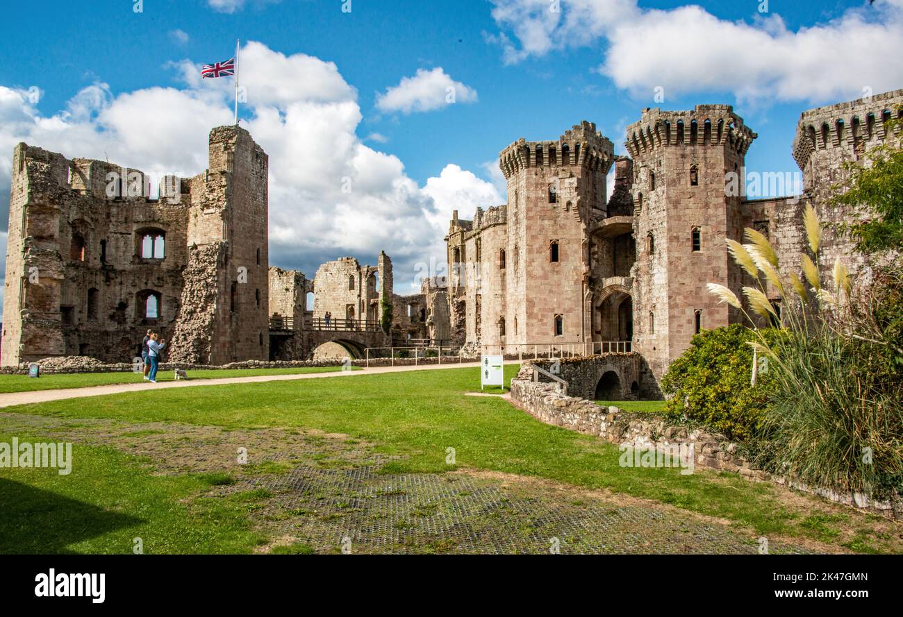 Raglan Castle (Welsh: Castell Rhaglan Stock Photo - Alamy