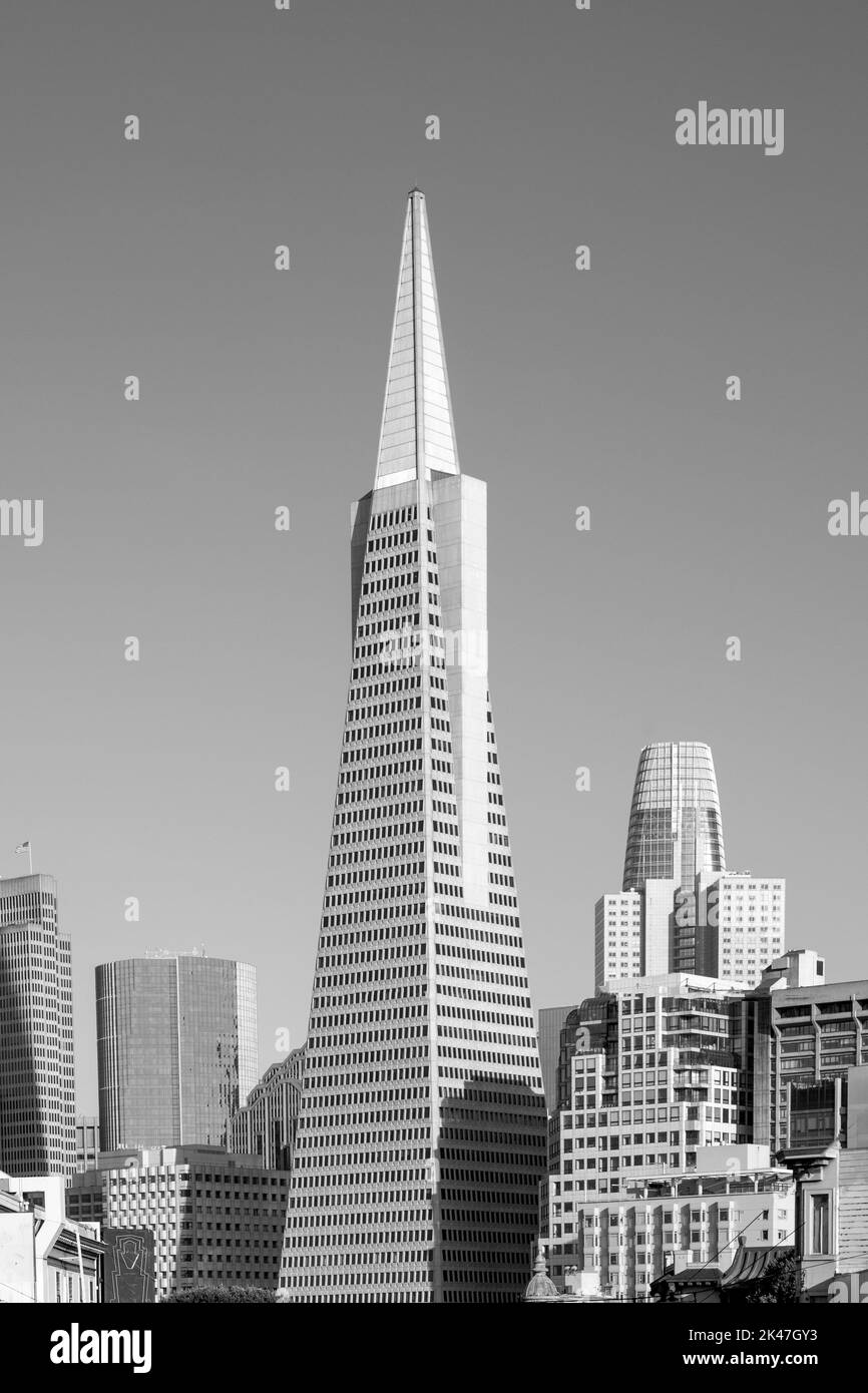 Downtown city san francisco in Black and White Stock Photos & Images ...