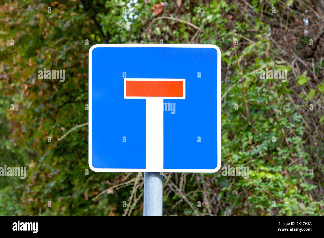 one way street sign in Germany in detail Stock Photo - Alamy